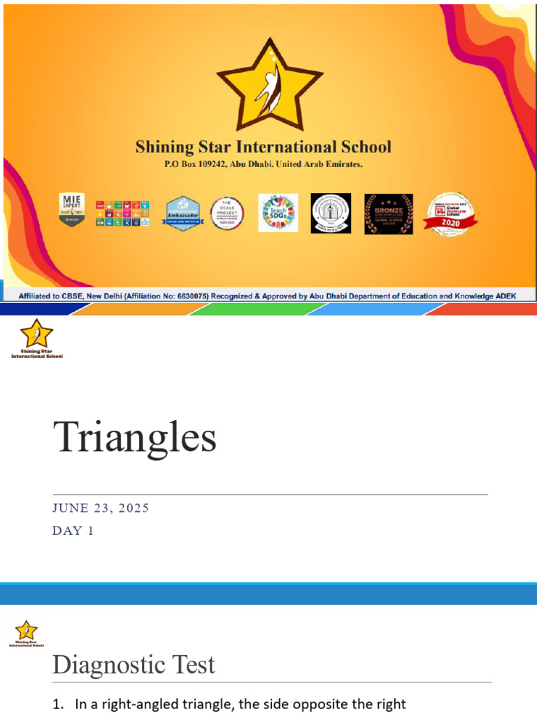 Types and Congruence of Triangles | PDF | Triangle | Elementary Mathematics