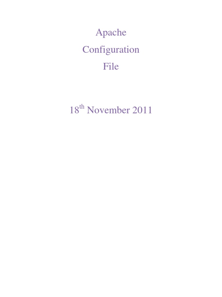 Apache Configuration File | PDF | Apache Http Server | Scope (Computer ...