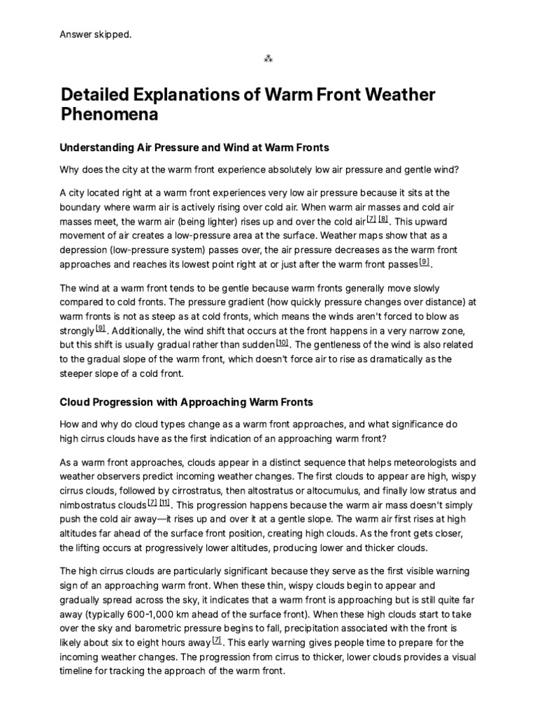 Weather Dynamics of Warm Fronts | PDF | Rain | Precipitation