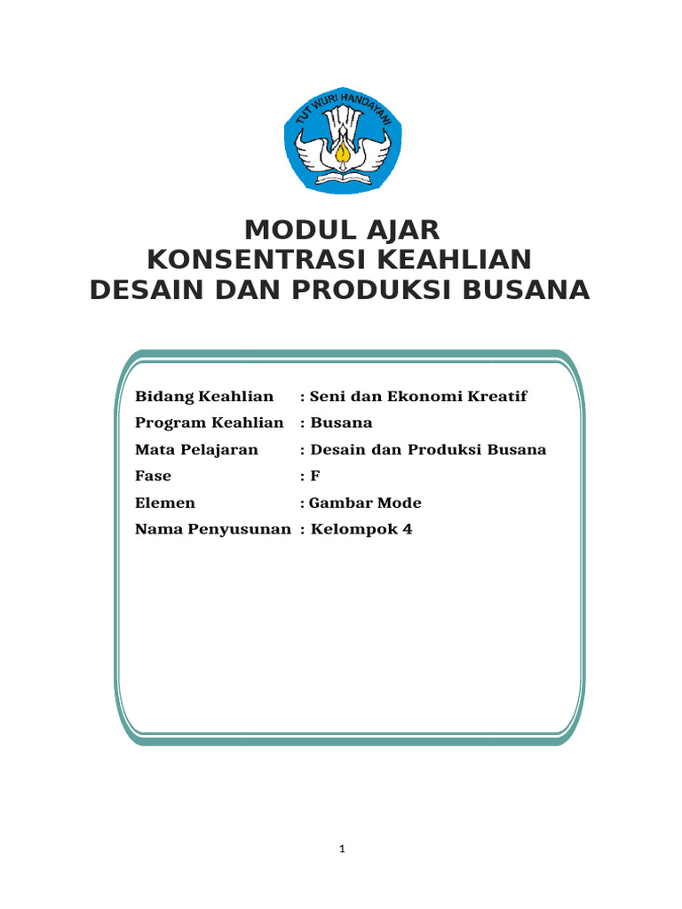 Modul Ajar Gambar Mode | PDF