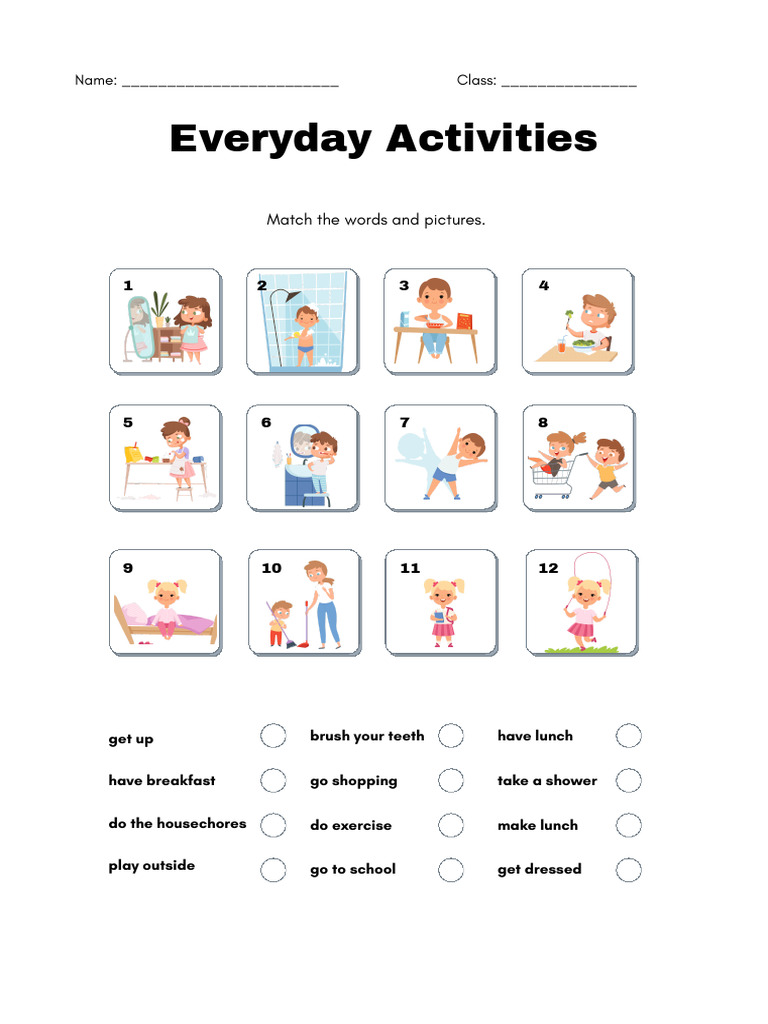 Lkpd - Bhs Inggris- Kls 4- Everyday Activities | PDF