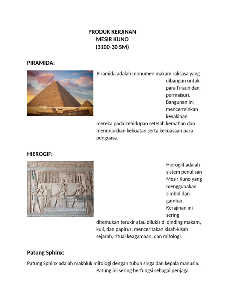 Produk Kerjinan Mesir Kuno | PDF