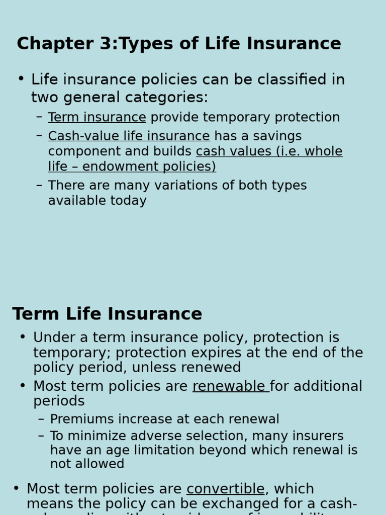 Types of Life Insurance Explained | PDF | Life Insurance | Insurance