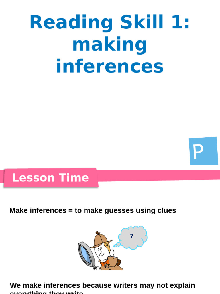 Making Inferences in Reading Skills | PDF