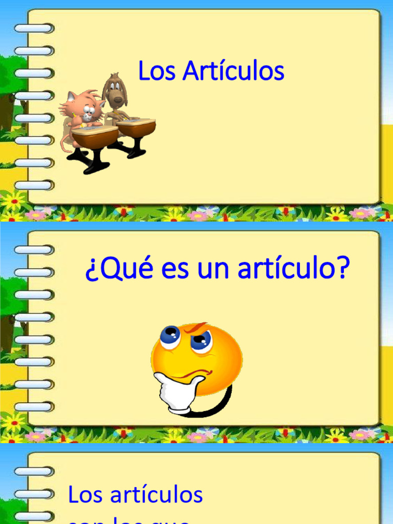 Tipos de Artículos en Español | PDF
