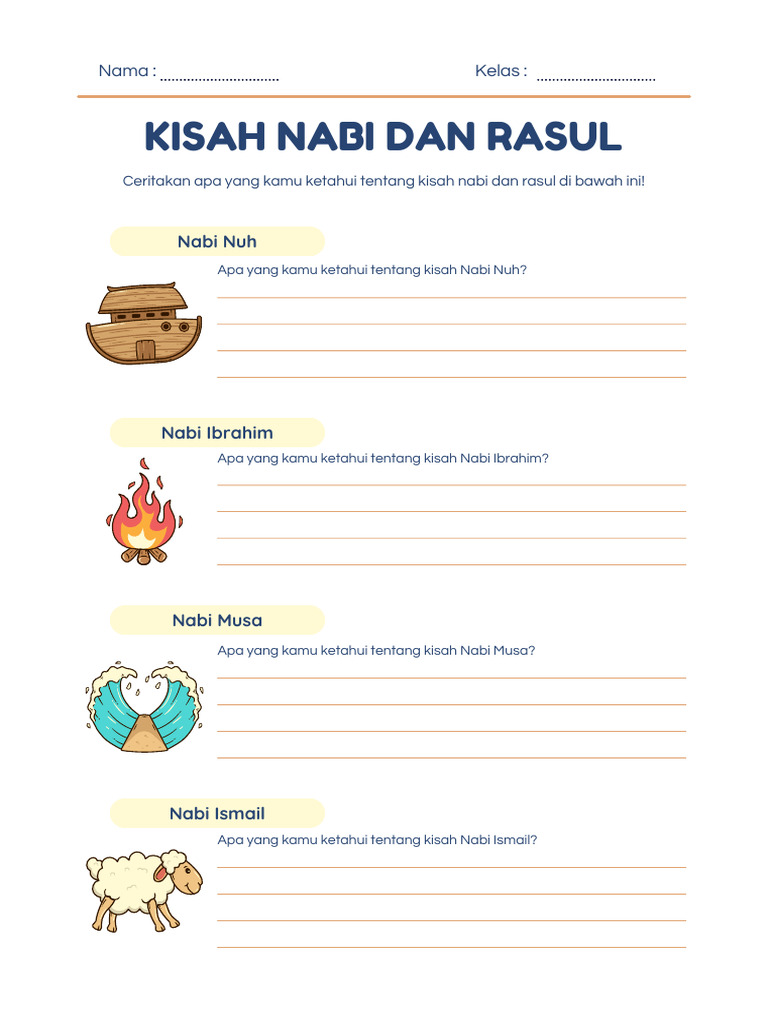 Kisah Nabi dan Rasul dalam Islam | PDF