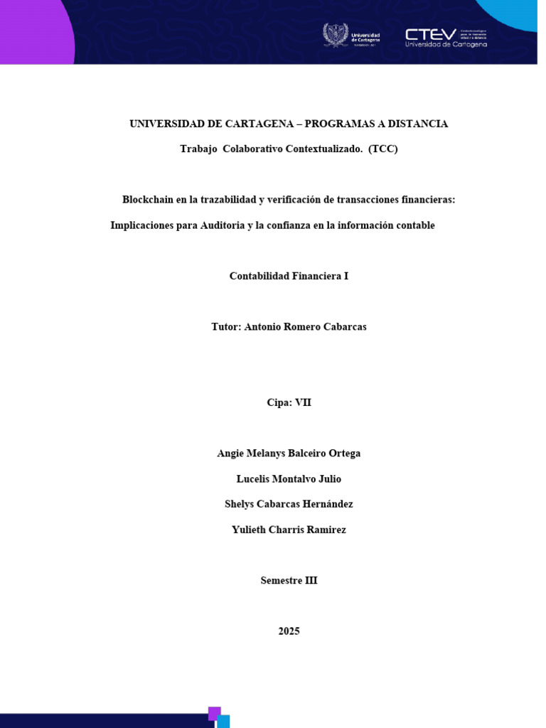 Blockchain en Auditoría Contable en Colombia | PDF | Auditoría ...