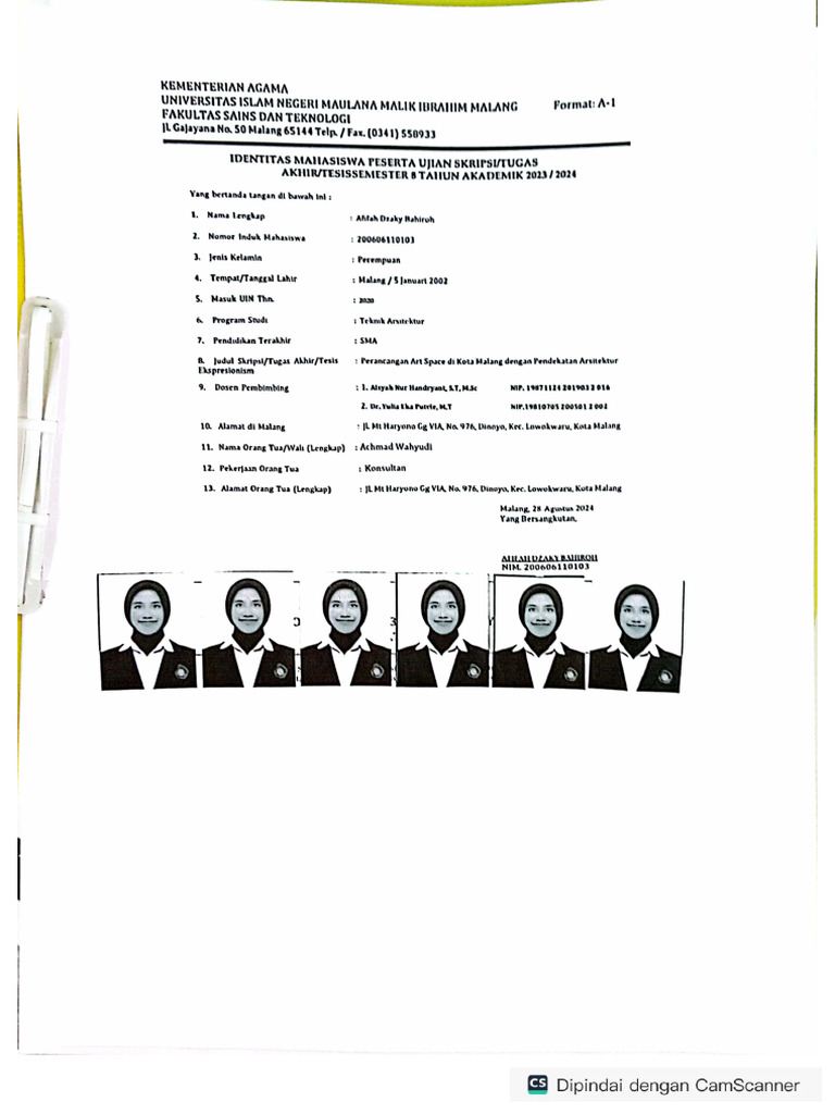 (Map Kuning) Contoh Format Urutan Berkas | PDF