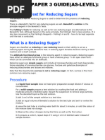 Practical 1 - Reducing and Non Reducing Sugars | PDF