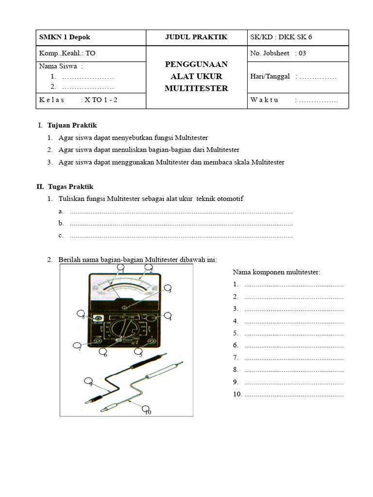 Menggunakan Multitester 1 | PDF
