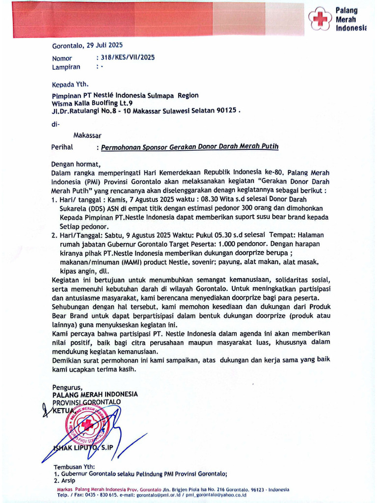 Proposal Event PMI Gorontalo | PDF