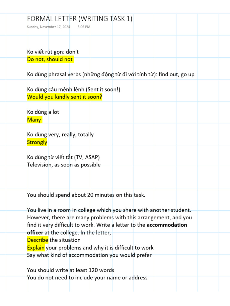 Formal Letter Writing Guidelines | PDF