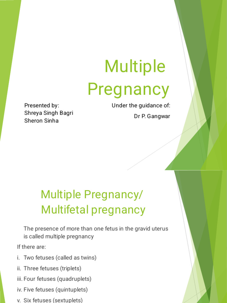 Presentation Obs Multiple Pregnancy | PDF | Multiple Births | Childbirth