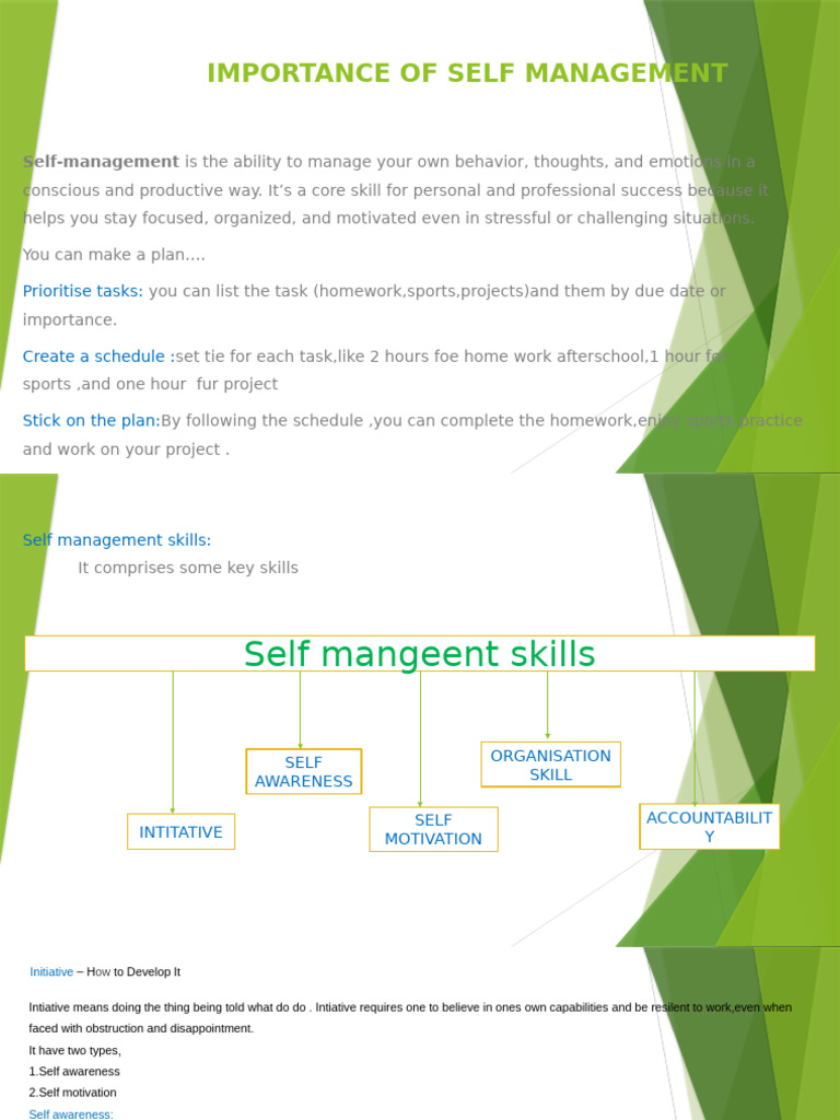 Key Skills for Effective Self-Management | PDF | Goal | Motivation