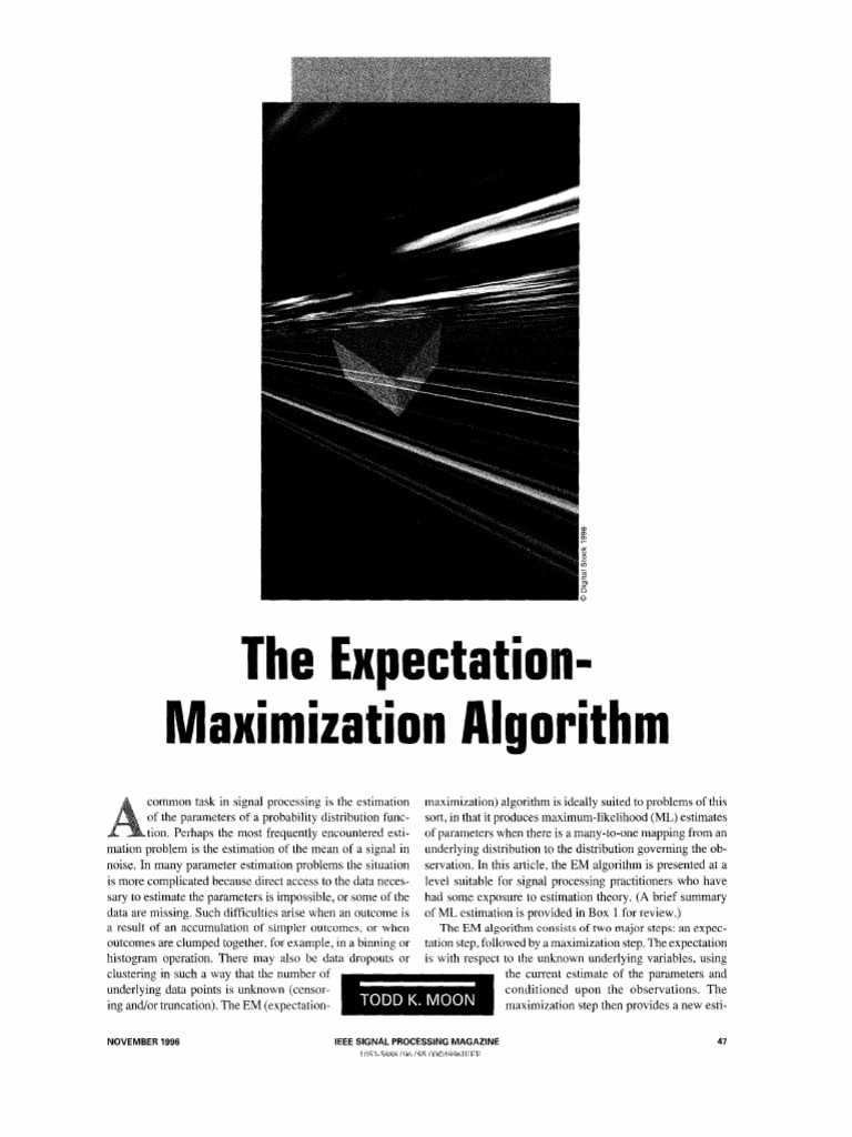 The Expectation-maximization Algorithm | PDF | Applied Mathematics | Statistical Theory