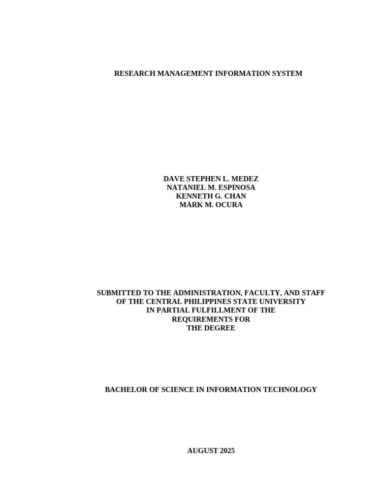 Research Management Information System Final | PDF | Libraries ...