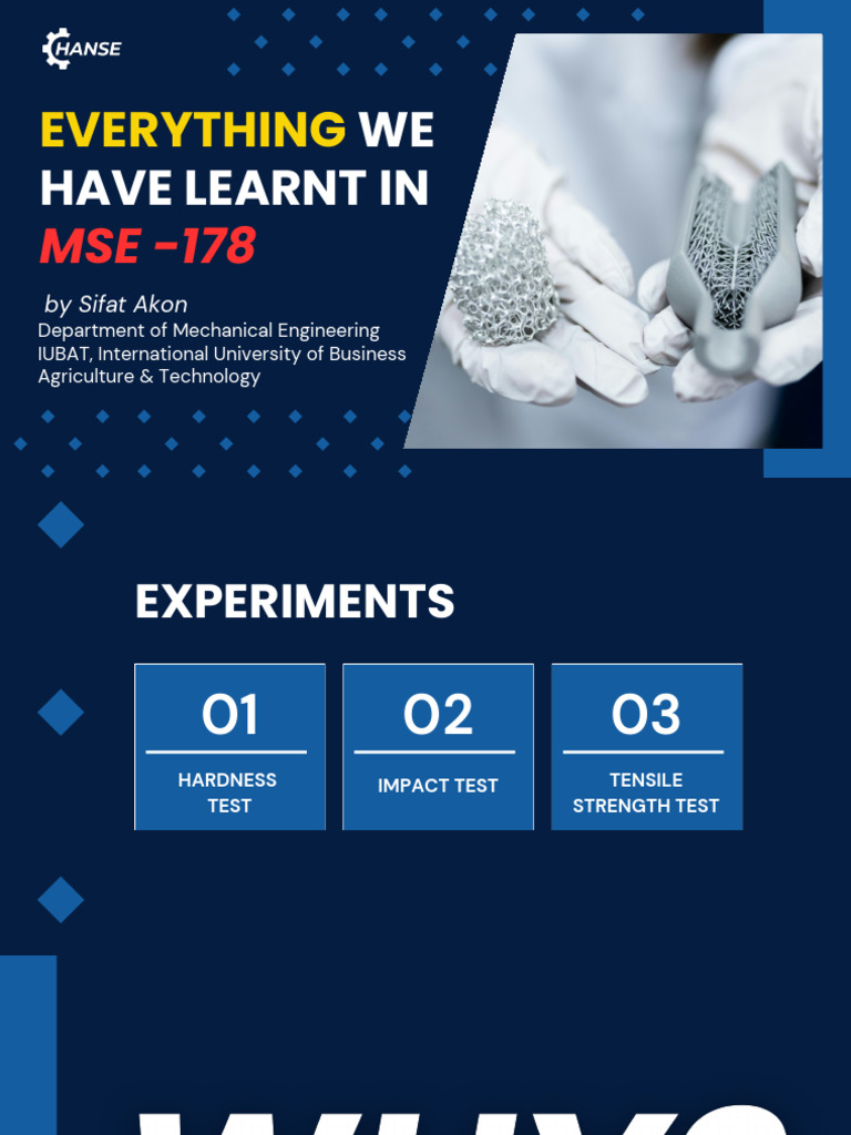 Mse 178 - Presentation | PDF