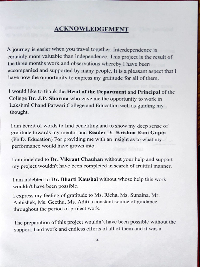 Acknowledgement | PDF