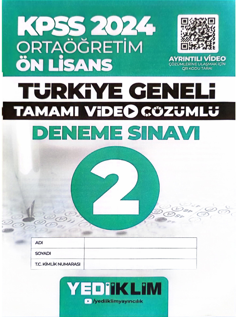 2024 Yedi̇i̇kli̇m Gygk Önli̇sans TG 2 | PDF