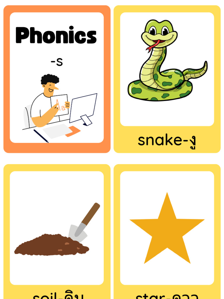 Phonics - SATPIN Letters Flashcards | PDF