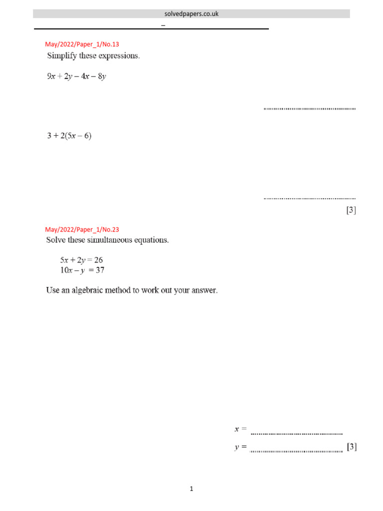 2022 17 Expressions Equations and Inequalities Checkpoint Sec 1 Mathematics | PDF | Chess Theory ...