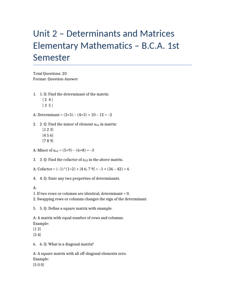 Unit 2 QA Assignment BCA | PDF
