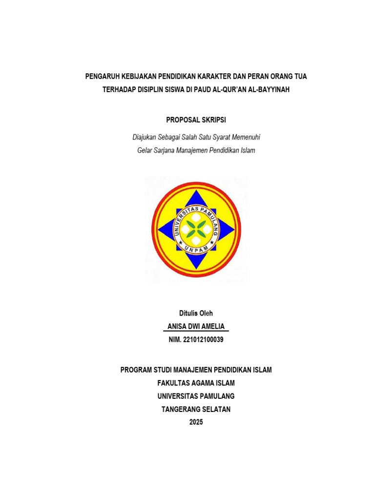 Proposal Kuantitatif Anisa Dwi Amelia | PDF