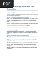Denotative and Connotative Meanings | PDF | Semantics | Communication