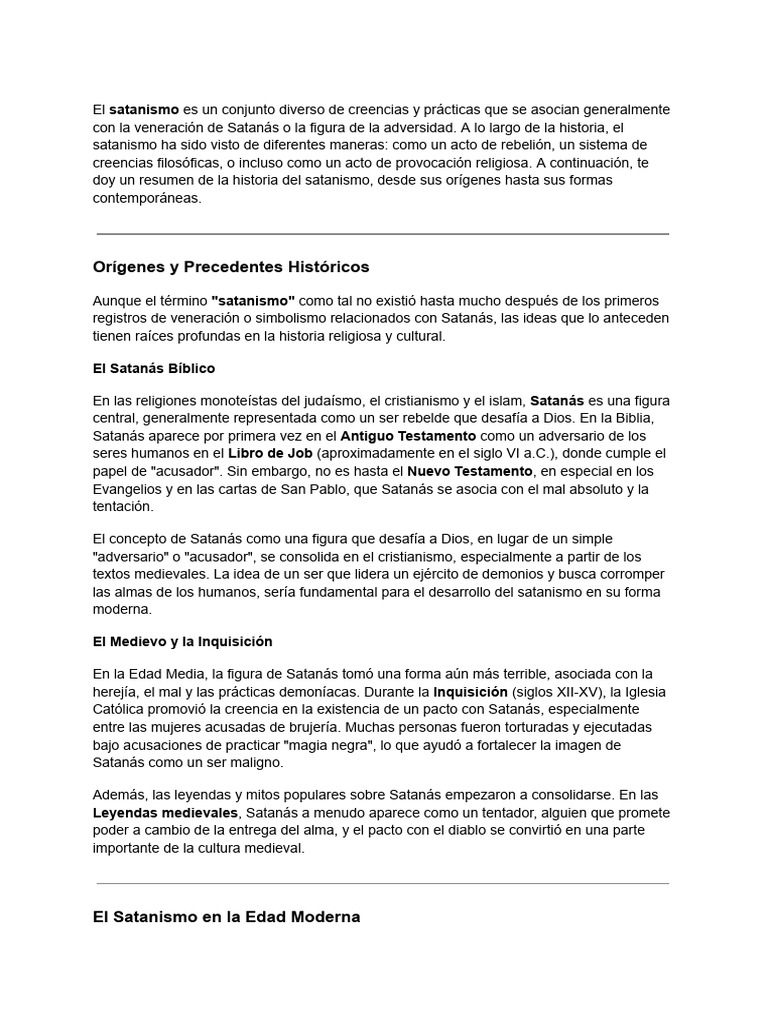 Historia del Satanismo y LaVey | PDF | satanismo | Satán