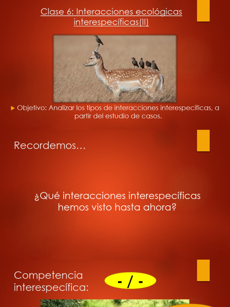 Clase 6 Interacciones Ecológicas Interespecíficas (II) | PDF