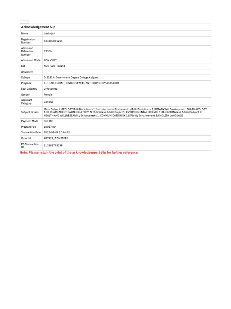 Admissions | PDF