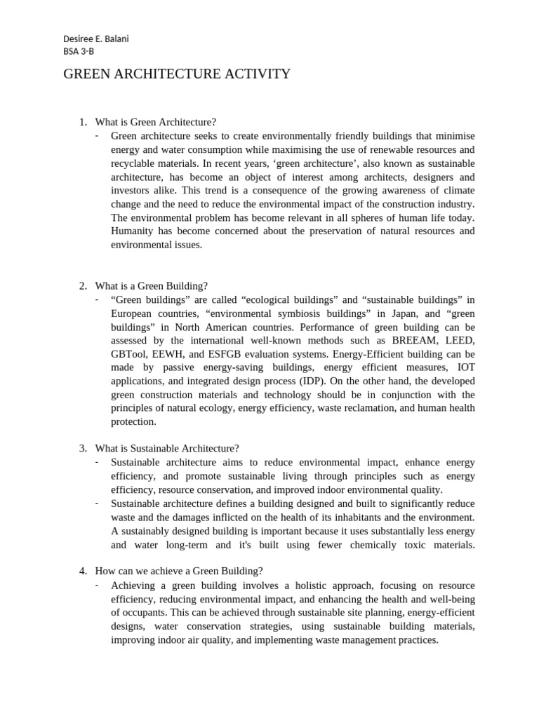 Understanding Green Architecture Basics | PDF | Green Building ...