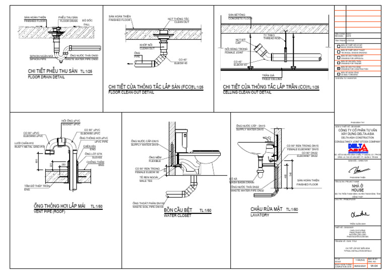 Chi Tiết Phễu Thu Sàn: TL:1/25 Floor Drain Detail TL:1/25 Floor Clean ...