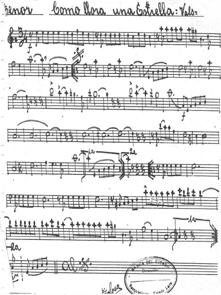 Como llora Una Estrella - Sax Tenor 1 | PDF