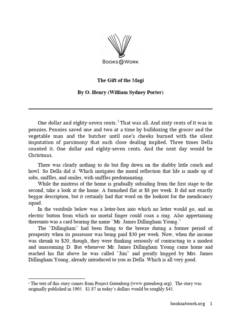O Henry Gift of Magi | PDF