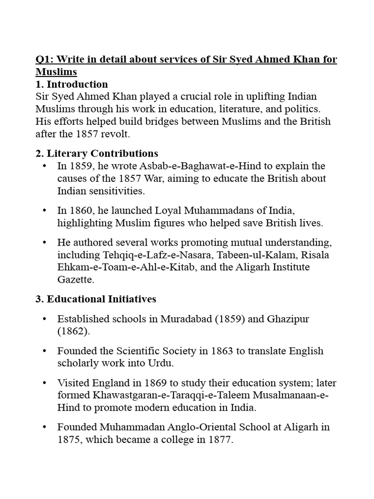 Pakistan Studies Long Questions | PDF | Partition Of India | Speaker ...
