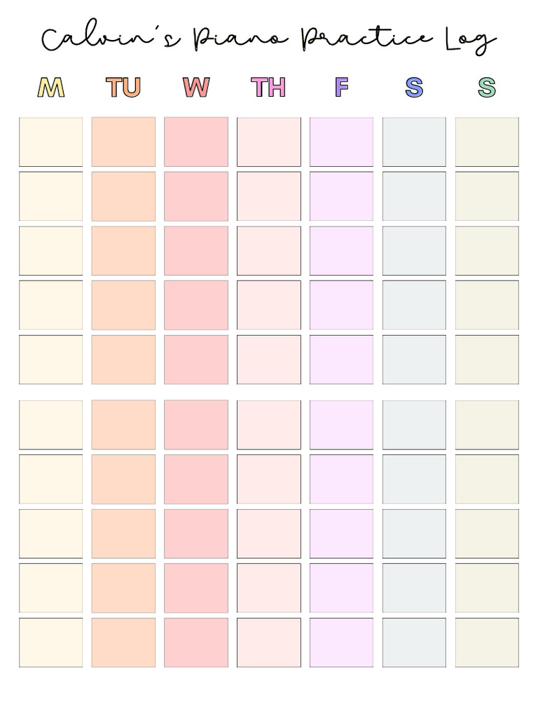 Rainbow Pastel Monthly Calendar PDF | PDF