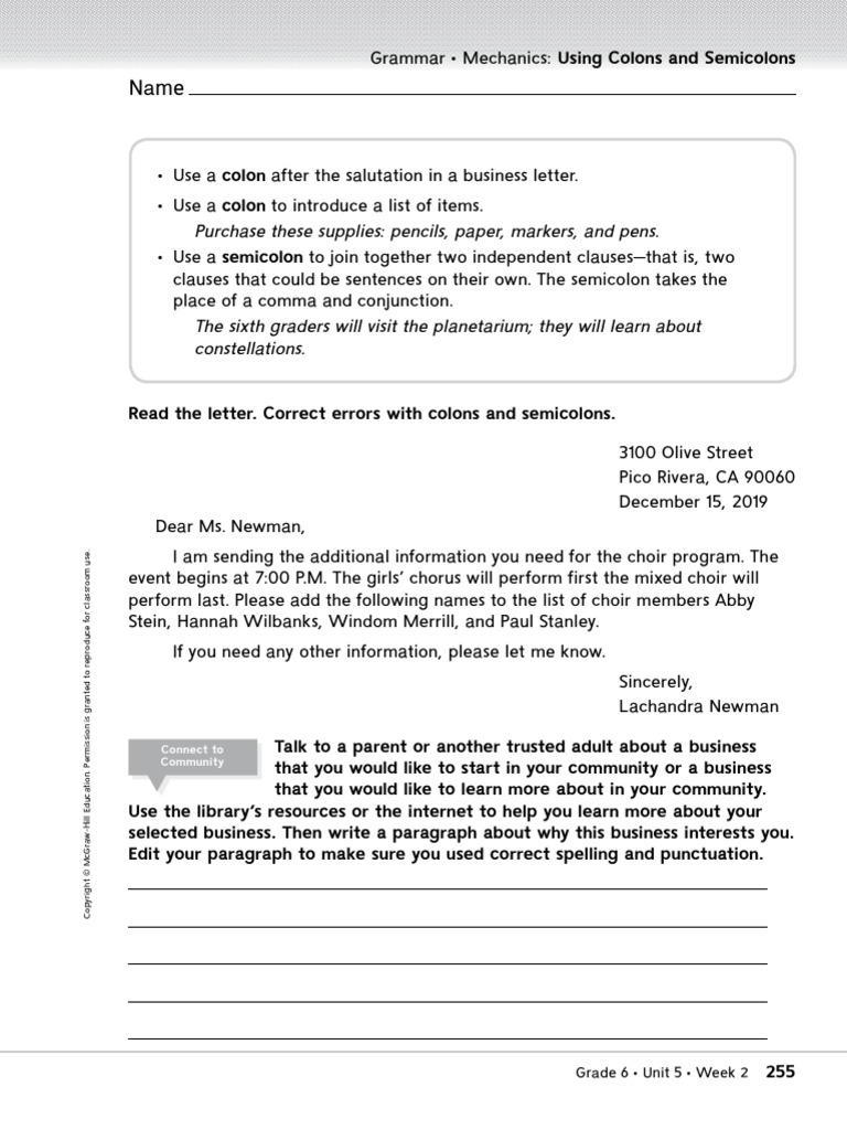 Unit 1 Answer Key | PDF | Comma | Language Mechanics