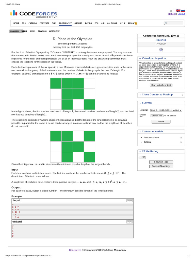 Problem - 2091D - Codeforces | PDF | Software | Computer Science