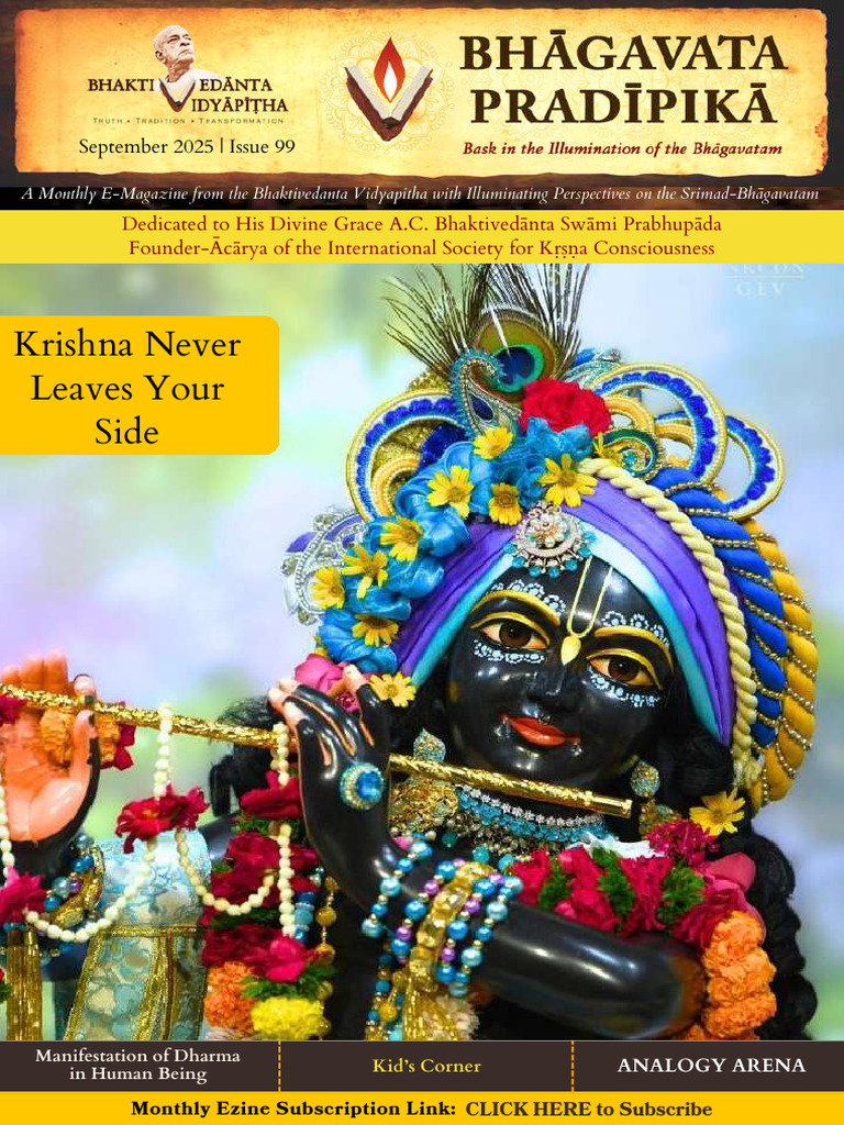 Bhagavata Pradipika#99 Sep2025 | PDF | Vaishnavism | Bhagavata Purana
