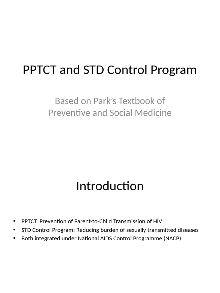 PPTCT and STD Control Program Overview | PDF