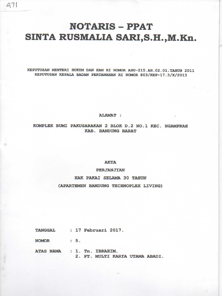 (Type 3) Scan Akta Ibrahim - 0268 | PDF