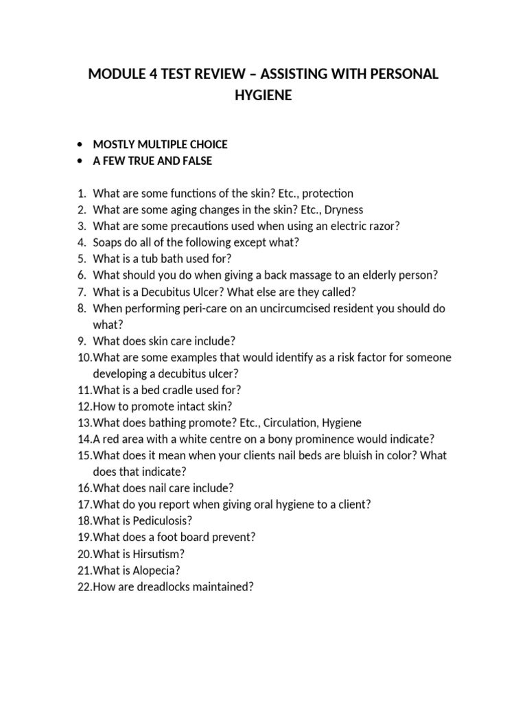 Module 4 Test Review | PDF