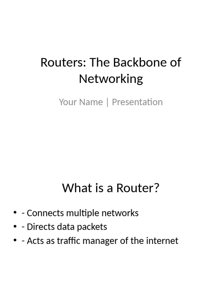 Routers Presentation | PDF