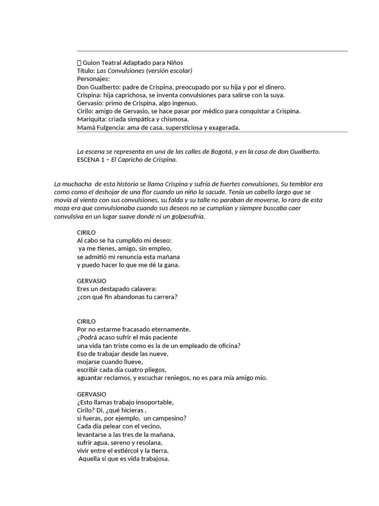 ? Guion Teatral Adaptado | PDF