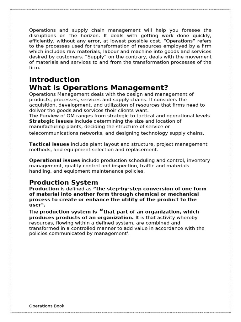 Operation Management Revised | PDF | Inventory | Operations Management