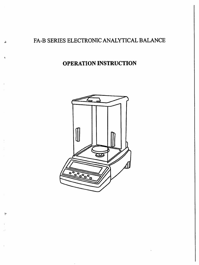 FA-B Series Electronic Analytical Balance Manual | PDF