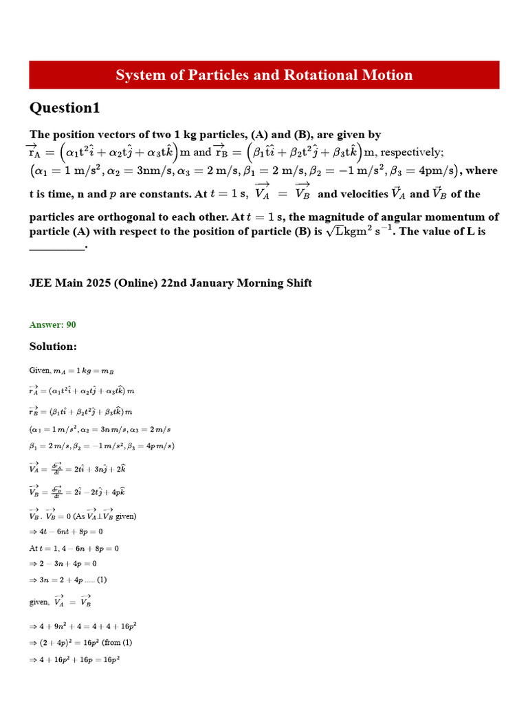 Rotational Motion | PDF | Torque | Rotation Around A Fixed Axis