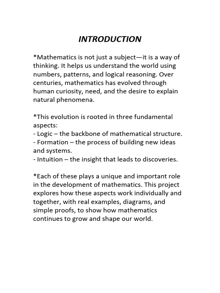 Nature of Mathematics Project FINAL. 1pdf | PDF | Mathematics ...