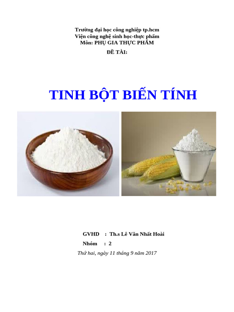 (123doc) Tinh Bot Bien Tinh Va Ung Dung Trong CNTP | PDF